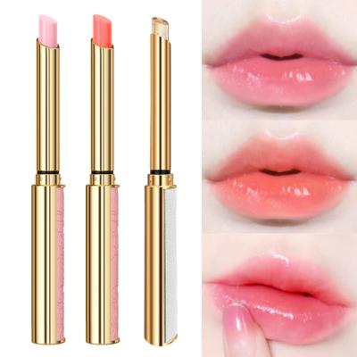 China Rose Gold Diamond Clear Lipstick Tube Packaging 5ml with 6 Professional Makeup Brushes - Refillable Plastic Cosmetic Set for sale