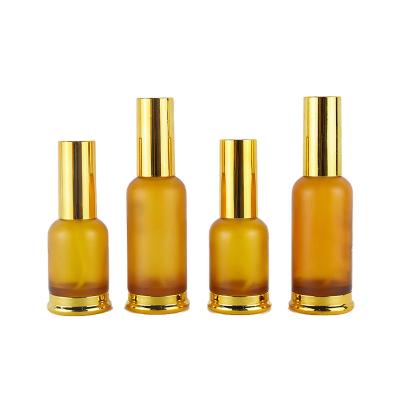 China Custom Logo Empty Essential Oil Glass Bottles 20g 30g 50g Smooth Frosted Spray Painted for sale