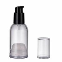 China 15ml PP Airless Dispenser Bottle Smooth Surface Screw Cap White Cosmetic Travel for sale