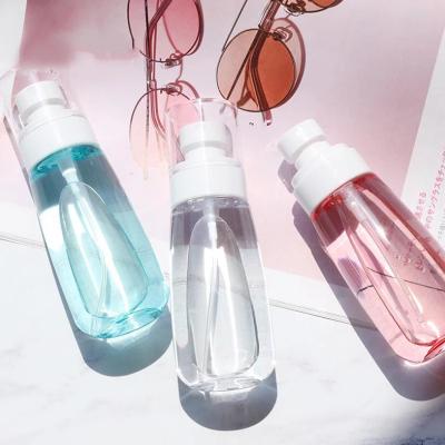 China 100ml Transparent PETG Cosmetic Bottle 100mm Height Custom Logo Screen Printing for sale
