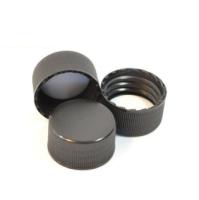 China Black Plastic Screw Cap 20mm 24mm 28mm with Induction Sealing Gasket for Bottle Packaging for sale