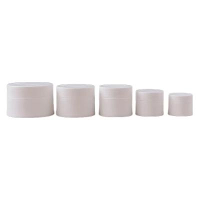 China 30ml 50ml 100ml Amber Black PP Plastic Cosmetic Cream Jar with White Black Lid for sale