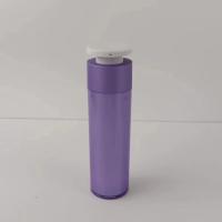 China Purple Plastic Cosmetic Dispenser Bottle with White Push Down Press Pump for sale