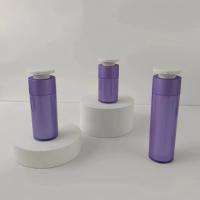 China Purple Plastic Cosmetic Dispenser Bottle with White Push Down Press Pump for sale