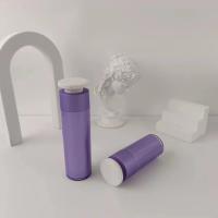 China Purple Plastic Cosmetic Dispenser Bottle with White Push Down Press Pump for sale