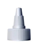 China 24mm 28mm White Plastic Flip Turret Cap PP Cap for Beverage Food Pharma Cosmetics for sale