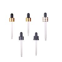China Custom Color 18mm 20mm 24mm PP Plastic Glass Dropper for Skin Care Packaging for sale
