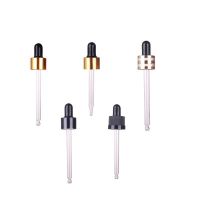 China Custom Color 18mm 20mm 24mm PP Plastic Glass Dropper for Skin Care Packaging for sale