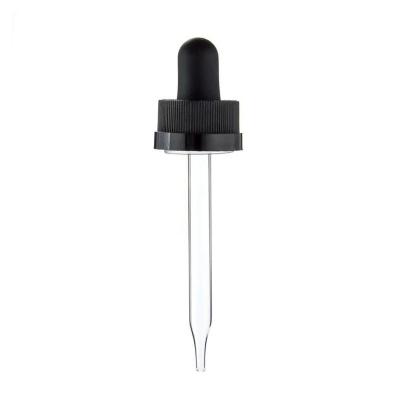 China 18mm 20mm 24mm Ribbed PP Plastic Glass Dropper for Skin Care Bottles for sale