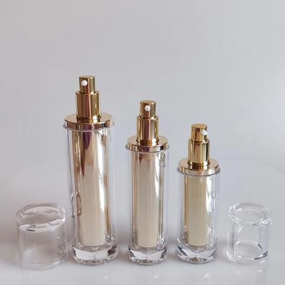 China Acrylic Airless Bottle with Purple Cone Cosmetic Packaging Set - Multiple Sizes Available for Creams and Lotions for sale