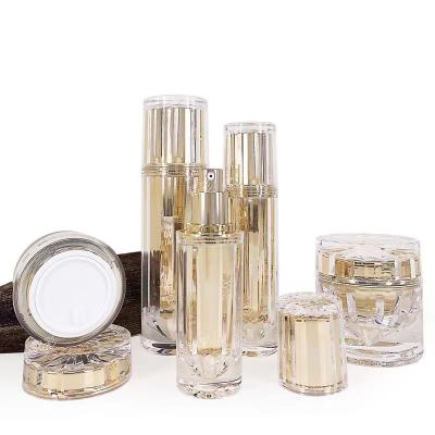 China Diamond Shaped Acrylic Cream Jar 50ml Plastic Bottle with Screw Cap for Eye Cream and Cosmetics for sale