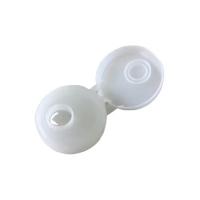 China Screw Shampoo Bottle Clear Plastic Lid with Smooth Aluminium Flip Top and Push Pull Cap for sale