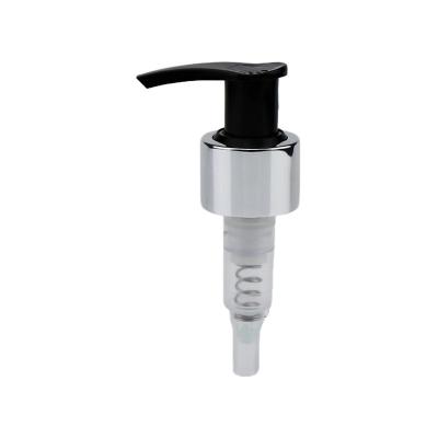 China 24/400 28/410 Aluminum Spiral Lotion Pump Silver Color Shampoo Dispenser for sale