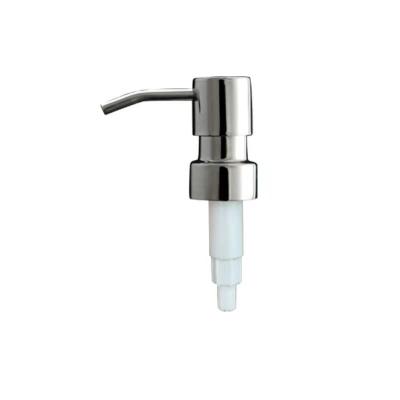 China Stainless Steel Lotion Pump Dispenser 24mm 28mm Smooth Finish for Soap and Cream for sale