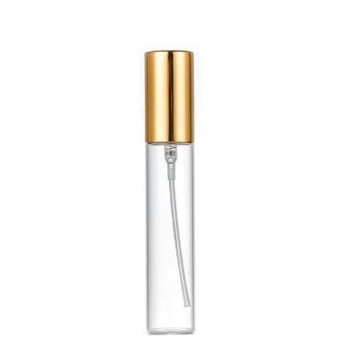 China 10ml Mini Empty Clear Glass Spray Bottle Perfume Sample Oil Packaging for sale