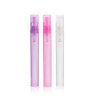 China 10ml Clear Mini Spray Perfume Glass Sample Bottle Leakproof Plastic Pump for sale