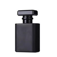 China Matt Black Glass Perfume Mist Bottle 30ml 50ml 100ml Refillable for sale
