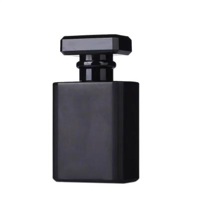 China Matt Black Glass Perfume Mist Bottle 30ml 50ml 100ml Refillable for sale