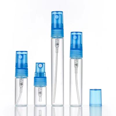 China 5ml 10ml 15ml Mini Refillable Plastic Perfume Bottle with Aluminum Mist Sprayer for sale