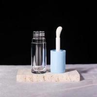 China Gloss Empty Tubes Custom Logo Black Container With Brush 5ML Lip Gloss Tube Gradient Lip for sale