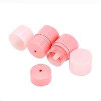 China Round Mouth Lipstick Tube 4g Empty Plastic Lip Balm Container with Rubber Seal Screw Closure for sale
