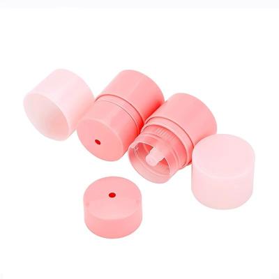 China Round Mouth Lipstick Tube 4g Empty Plastic Lip Balm Container with Rubber Seal Screw Closure for sale
