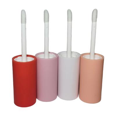 China Empty 6ml Clear Lip Gloss Tubes with Wand Round Custom Logo Packaging for sale