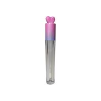 China Empty 6ml Clear Lip Gloss Tubes with Wand Round Custom Logo Packaging for sale