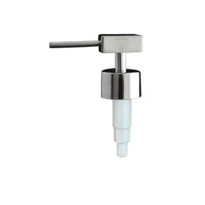 China 24/28mm Electroplated Aluminum Lotion Pump 0.2-0.3ml Precision Dispenser for Skincare Bottles for sale