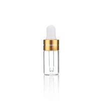 China Essential Oil Bottles 5ml to 100ml with Transparent Gold Color Leak-Proof Glass for sale