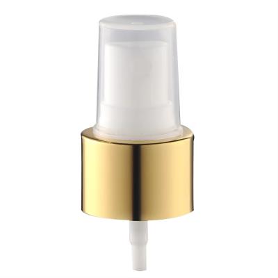 China 18mm 20mm Gold Anodized Aluminum Fine Mist Spray Pump with 20/410 Half or Full Cap for sale