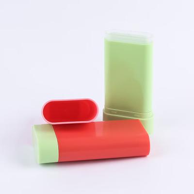 China Custom 20G Plastic Empty Deodorant Balm Stick Bottle Bottom Rotation for Cream Packaging UV Printing for sale