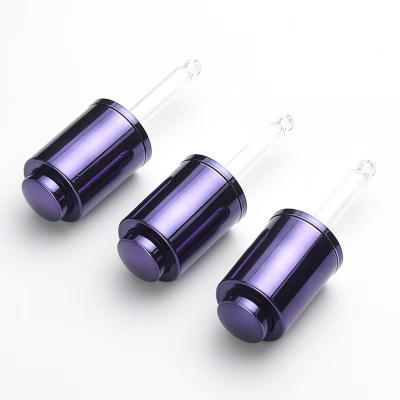 China Custom Color 18mm 24mm Press Down Plastic Dropper with UV Protection for Essential Oils for sale