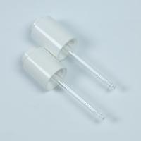 China Custom Color 18mm 24mm Glass Pipette Press Down Type Plastic Dropper with Round Shape and Pump Material PP and Glass for sale