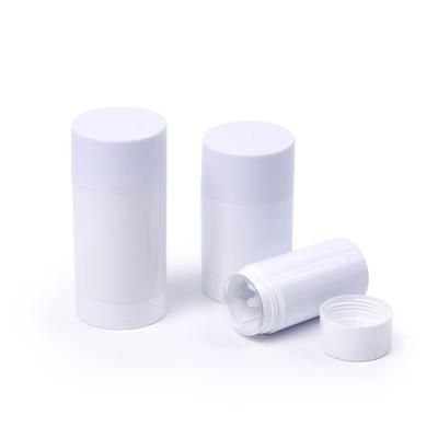 China Custom Color Empty Deodorant Balm Container 15g to 100g AS Plastic Body Fragrance Jar for sale