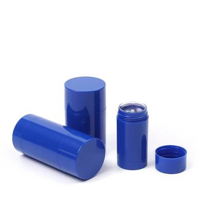 China Custom Color 15g to 100g AS Plastic Empty Deodorant Stick Balm Container for sale