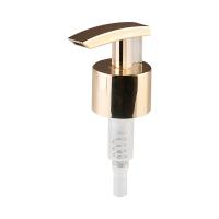 China 24mm Collar Liquid Pump Hiny Gold Silver Anodized Aluminum Lotion Pump 0.5ml for sale