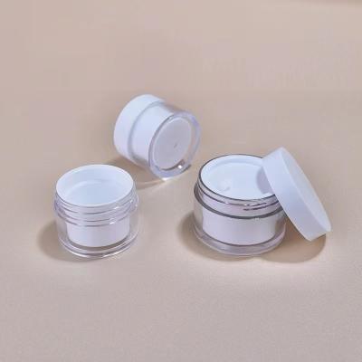 China Custom Color Eco Friendly AS Plastic Cream Jar 15g 30g 50g Smooth Surface for sale