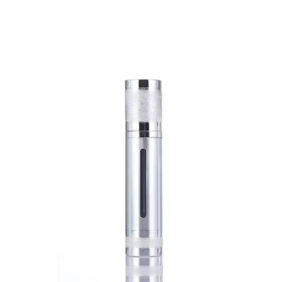 China Silver Aluminum 33mm Airless Bottle 15ml 30ml 50ml Customizable for sale