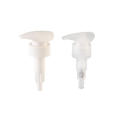 China 24mm 28mm 32mm Ribbed Closure Plastic Screw Lotion Pump with Spring Inside for sale