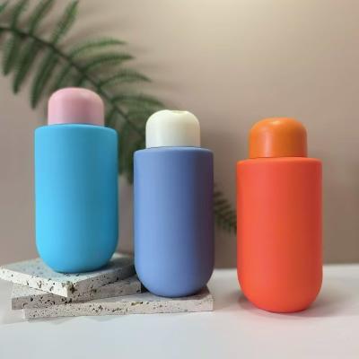 China 300ml 400ml HDPE Plastic Bottle with Flip Cap for Shampoo Conditioner Shower Gel for sale