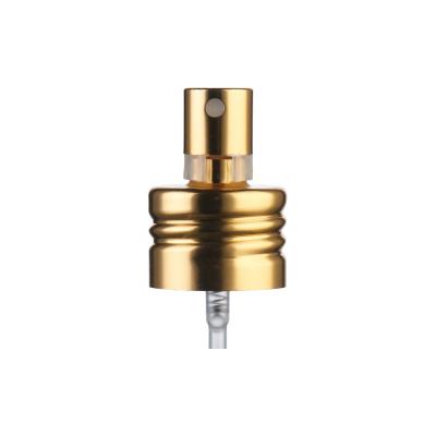 China 13-28mm Screw Type Aluminum Fine Mist Sprayer with Clip for Glass Perfume Bottle Shiny Gold Silver for sale