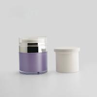 China 50g Acrylic Airless Jar Bottle Replaceable Liner for Cosmetic Skincare Cream with Plastic Cap for sale