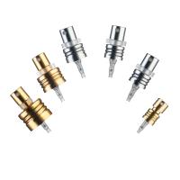 China 18mm 28mm Fine Screw Mist Spray Pump Gold Metal Aluminum Anodized Sprayer with Cap for sale