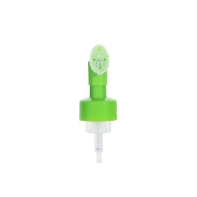 China 42mm 43mm Silicone Facial Mousse Foam Pump Brush Pet Cap Custom Colors Reusable for sale