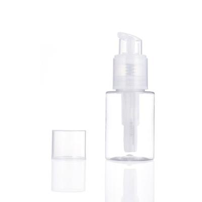 China Transparent PET Powder Spray Bottle 35ml 50ml 60ml 80ml 120ml Leak Proof Precise Dispensing for sale