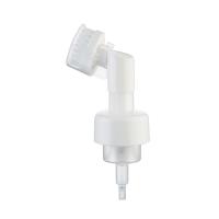 China 42mm 43mm Spring Inside Face Cleaning Tool Foam Pump with Silicone Brush Head for sale