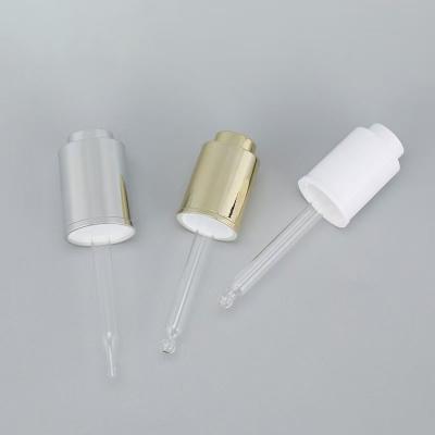 China Custom Plastic Glass Pipette Dropper 18mm 20mm Screw Cap for Essential Oil Serum Bottle for sale