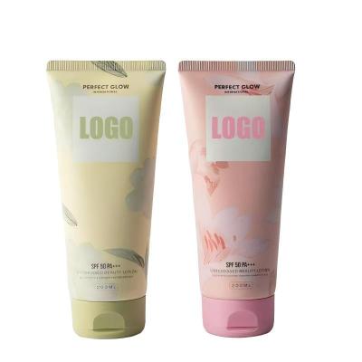 China 50ml 100ml 150ml Plastic Flat Cosmetic Tube Empty Hand Cream Face Skincare Screw Cap for sale