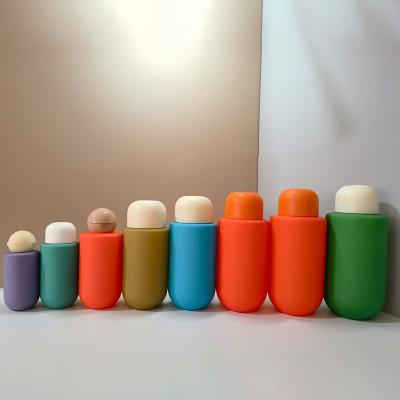 China HDPE Disc Top Cap Lotion Bottle 60ml to 400ml Custom Color Squeeze Container for sale